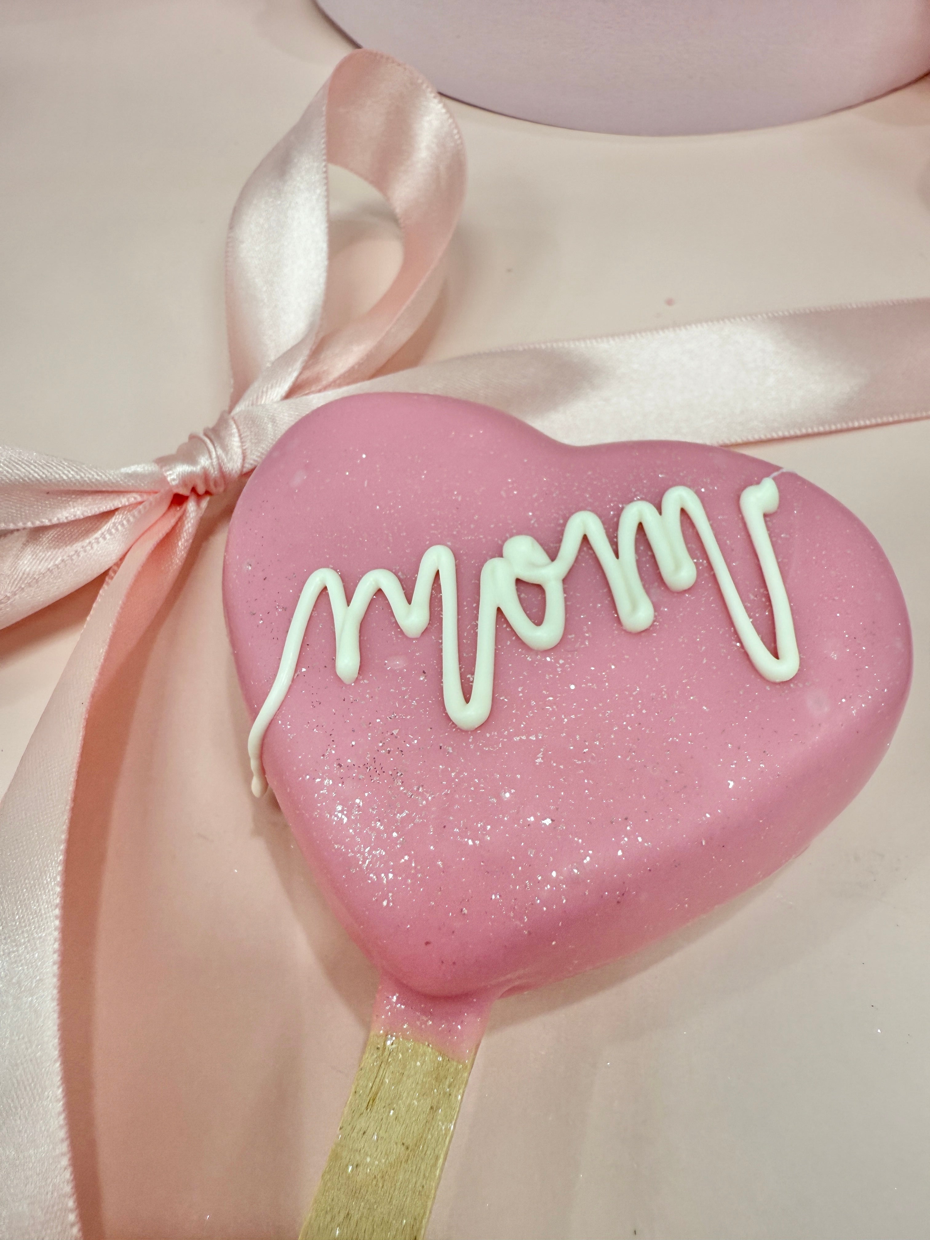 White Cake Sicle Mother's Day Heart | Southern Charm Cakery